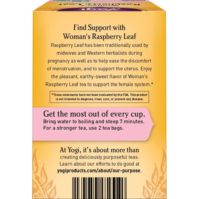 พร้อมส่ง Yogi Tea Raspberry Leaf Caffeine-Free Organic Herbal Tea ...