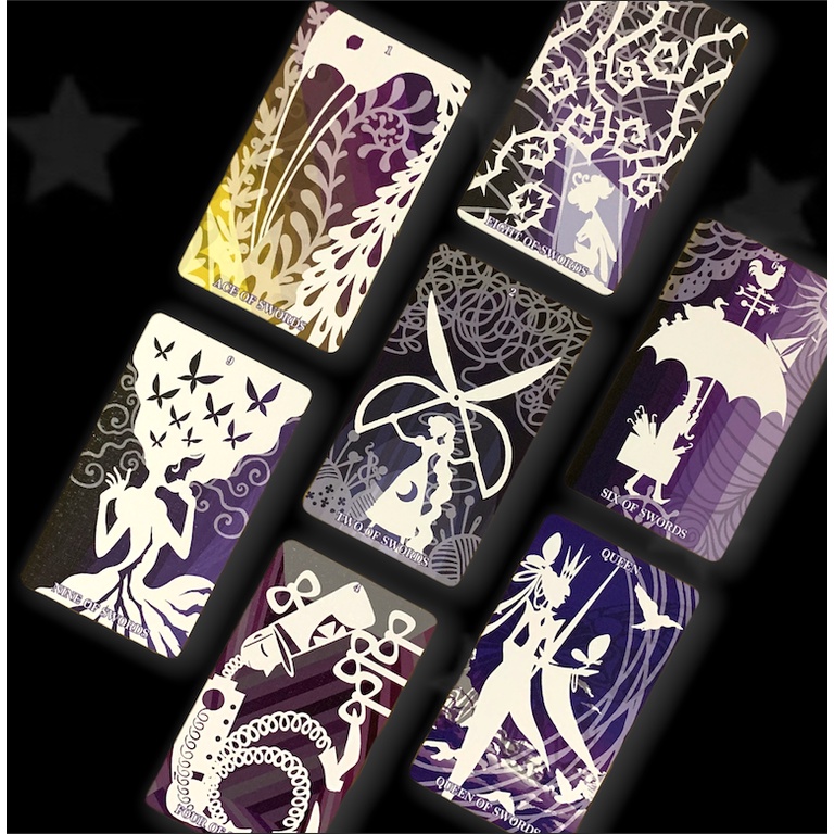 Silhouettes Tarot Negative Version Silhouette ไพ่ยิปซี ไพ่ทาโร่ ไพ่ทาโร ...