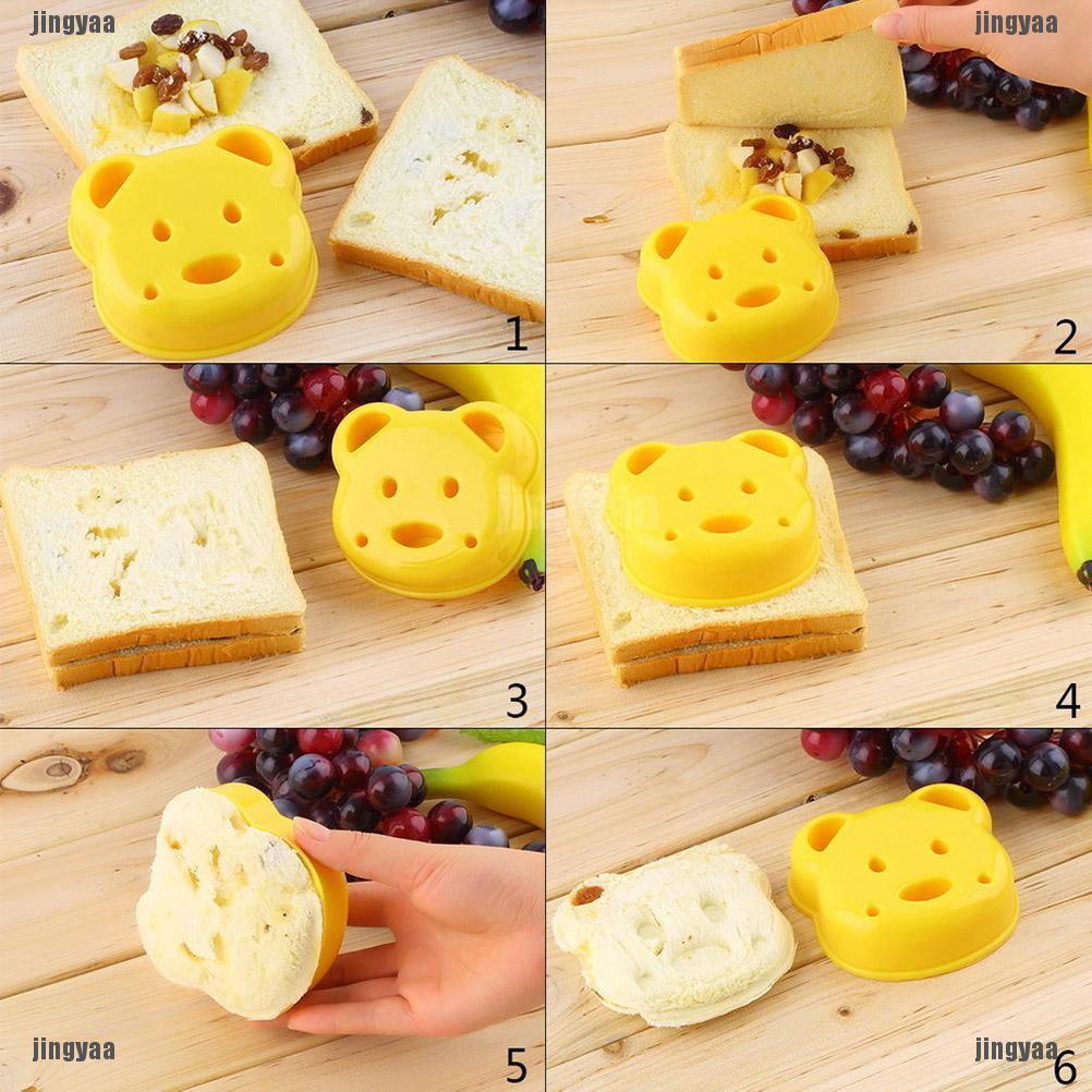 YS Cute Animal Sandwich Mold Cutter Bear Dog Dinosaur Shape Cake Bread ...