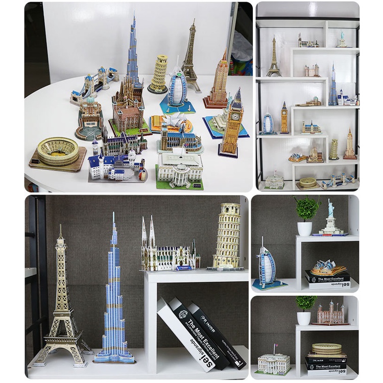 3D Puzzle World Attraction Building โมเดลกระดาษ สถานที่ท่องเที่ยวต่างๆทั่วโลก สิ่งมหัศจรรย์ของ ...