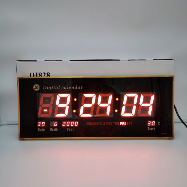 XB-นาฬิกาดิจิตอล (JH828) 52x21x3cm นาฬิกา ตั้งโต๊ะ LED DIGITAL CLOCK ...