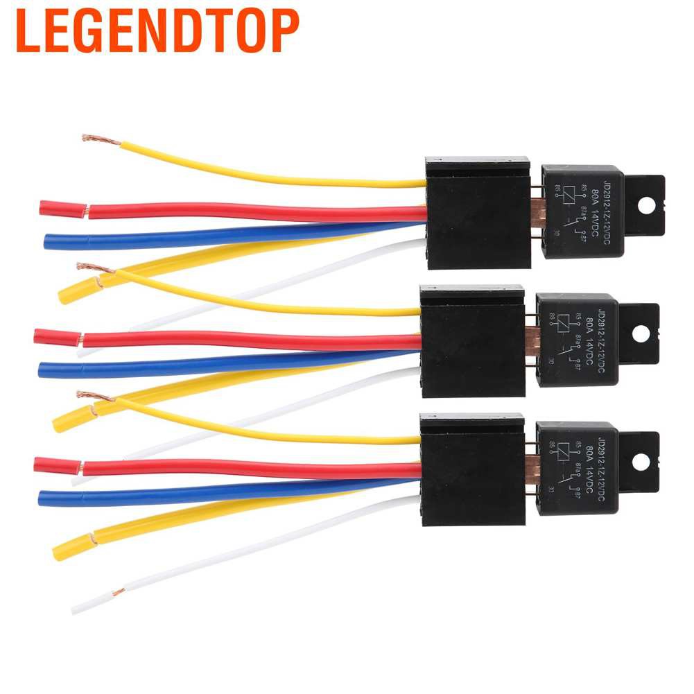 Legendtop 3pc DC12V 80A LED Flasher Relay 5‑Pin Car Turn Signal Light ...
