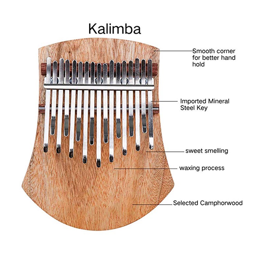 Gecko Kalimba 17 Key Thumb Piano Mbira Kalimba Instrument With Tune ...