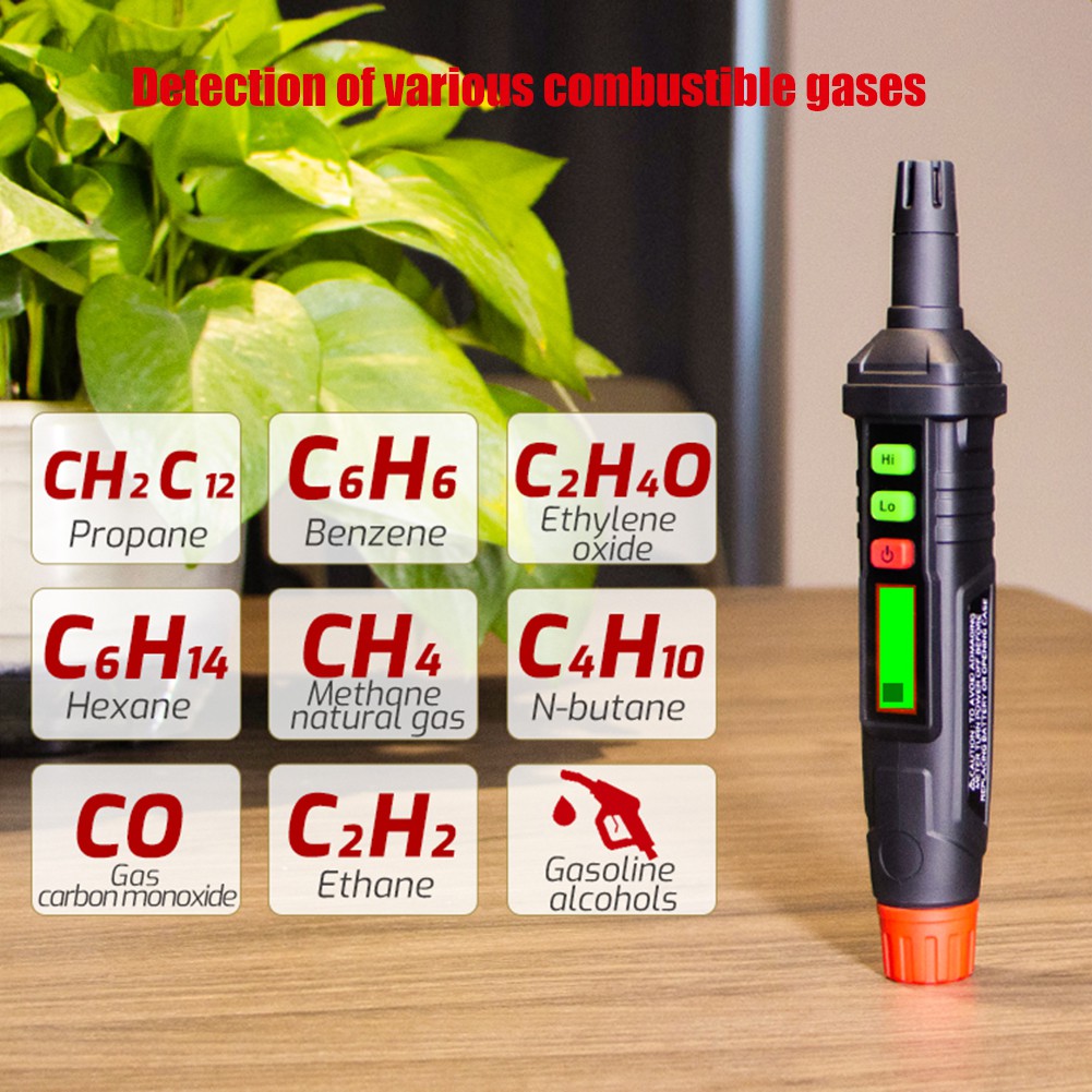 Natural Gas Detector Pen Type Leak Detector Combustible Gas Meter ...