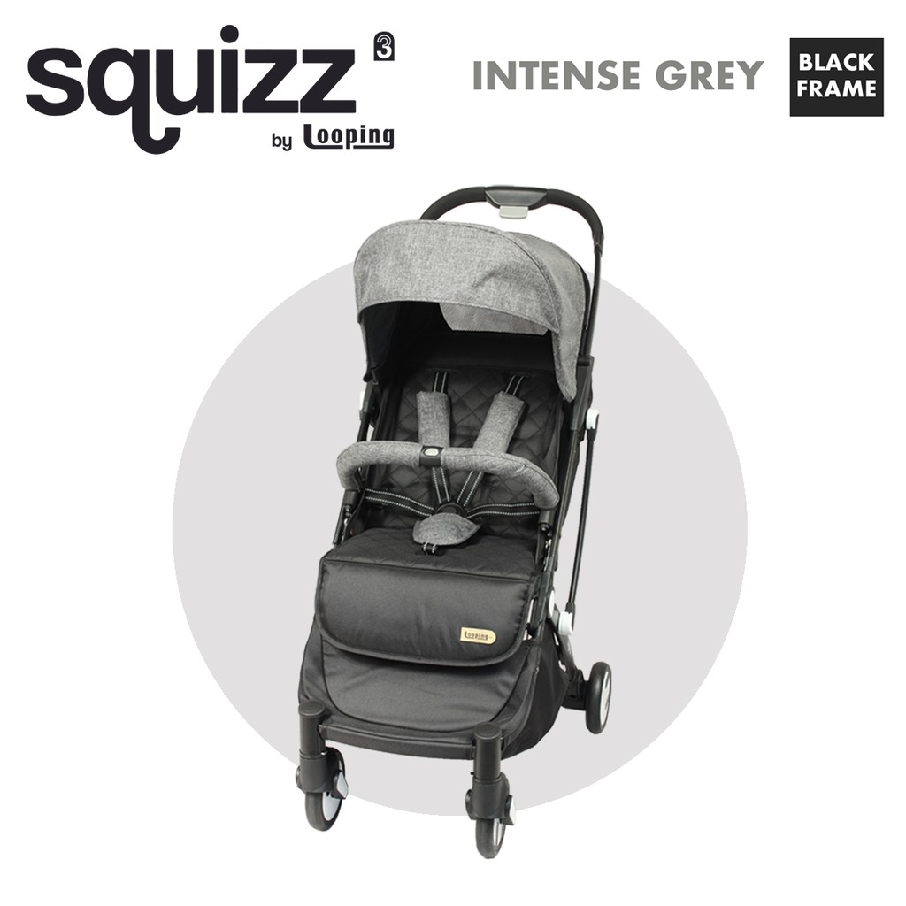 รถเข็นเด็ก Looping รุ่น Squizz 3 สี Intense Grey โครงสีดำ ...