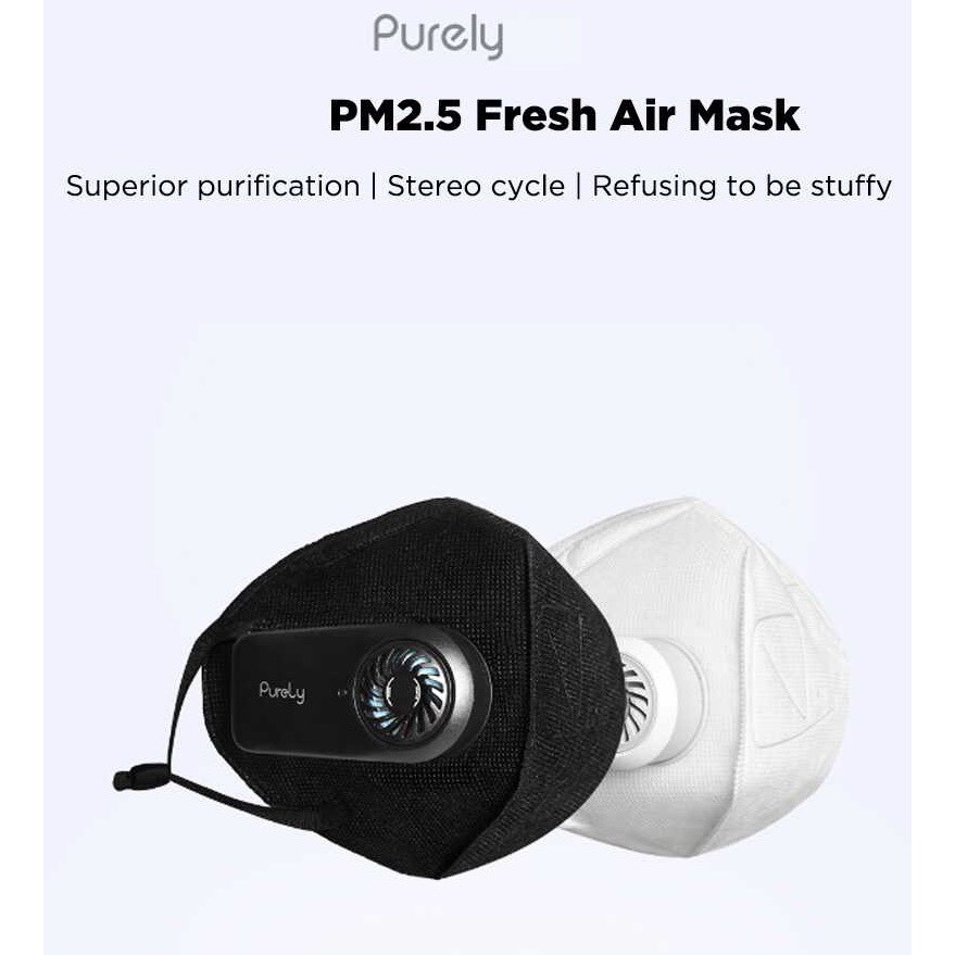 หน้ากากพัดลมป้องกันฝุ่น Xiaomi Mi Purely New Air System Mask Version 1 ...