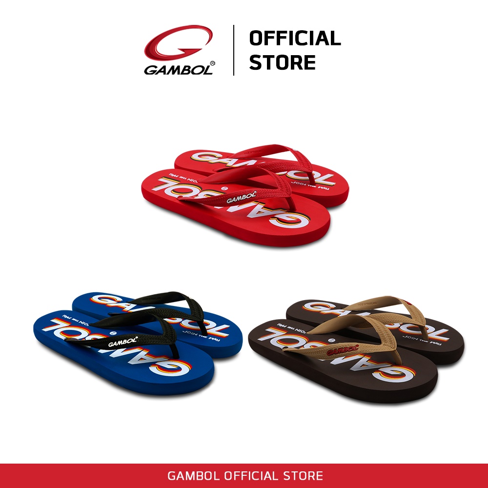 GAMBOL แกมโบล รองเท้าแตะ ฟองน้ำ หนีบ GM71070 size 9.5 - 11 ...