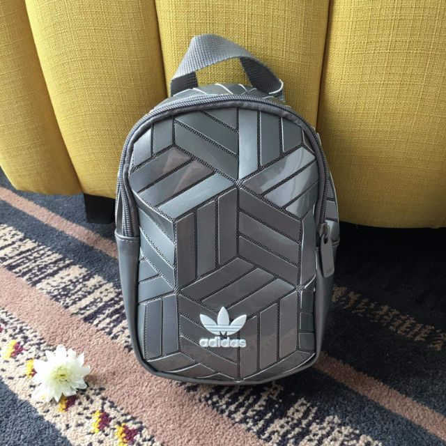 พร้อ มส่ง ของแท้ ???? Adidas Mini Backpack กระเป๋า เป้ สีดำ หนัง PU ...