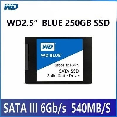 WD WESTERN DIGITAL SATA BLUE 3D NAND 2.5 7MM INTERNAL SSD STORAGE SOLID ...