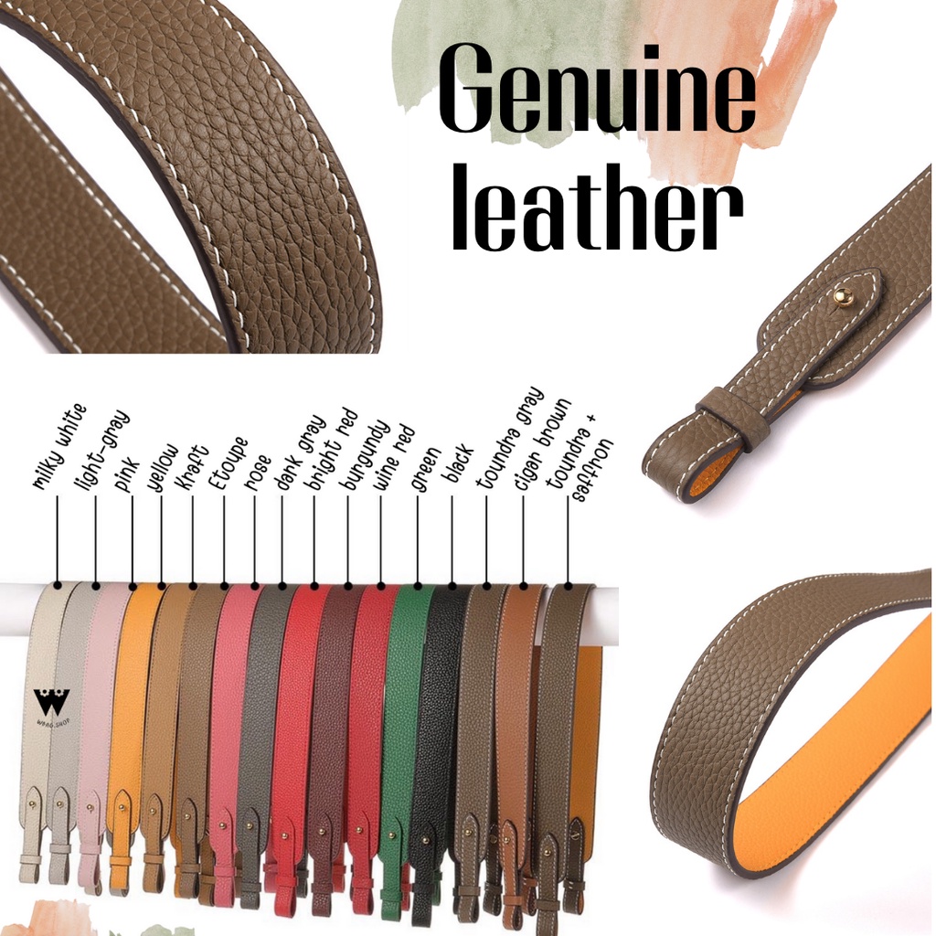 พร้อมส่ง สายหนัง Texture Clemence ถอดตะขอออกเพิ่มได้ สำหรับสไตล์ Hermes ...