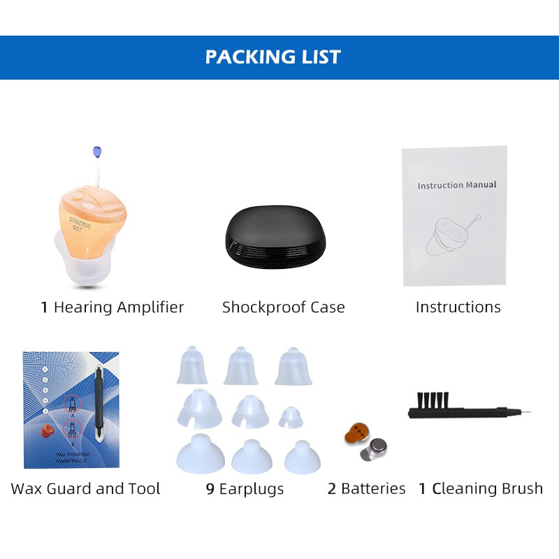 Amplifier Care Hearing Aids Sound Amplifier Mini In Ear Invisible Adjustable Tone - miraweng.th ...