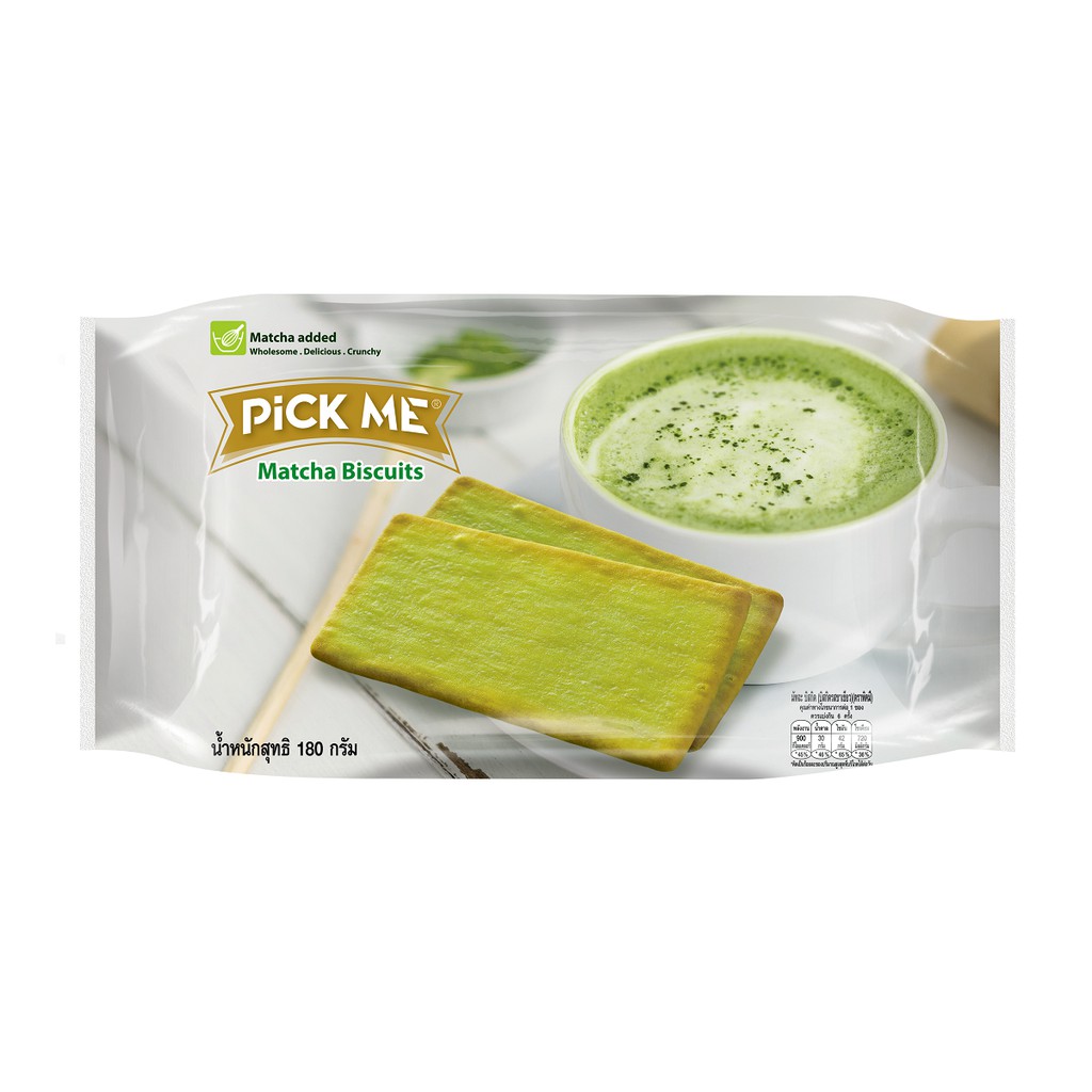 พิคมี บิสกิตรสมัทฉะ 180กรัม / Pick Me Matcha Biscuit 180g | Shopee Thailand