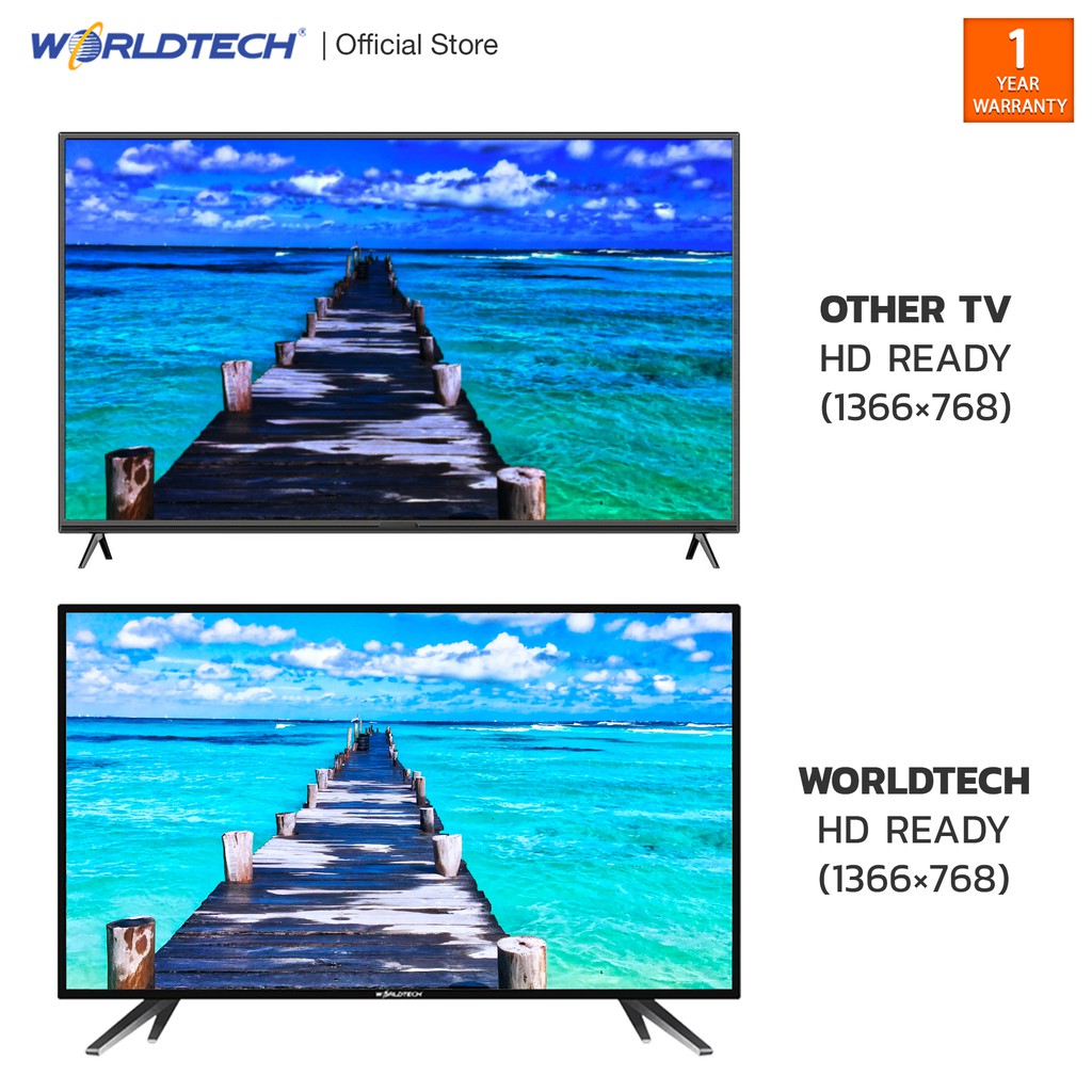 Worldtech 24 นิ้ว LED TV อนาลอค ทีวี HD Ready ราคาพิเศษ ...