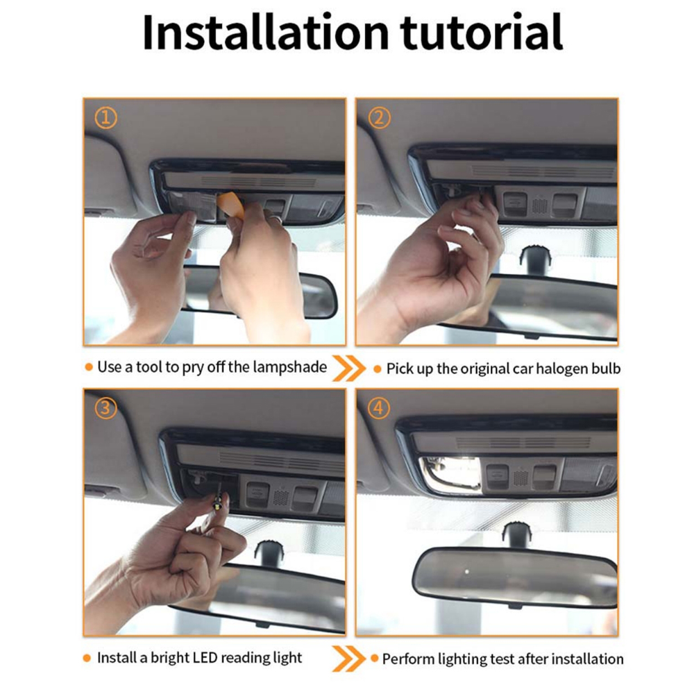 Yolo หลอดไฟ Led 6000k C5W C10W สําหรับติดป้ายทะเบียนรถยนต์ 31-36-39-41มม.SMD ไดโอดสีขาว 12V ...