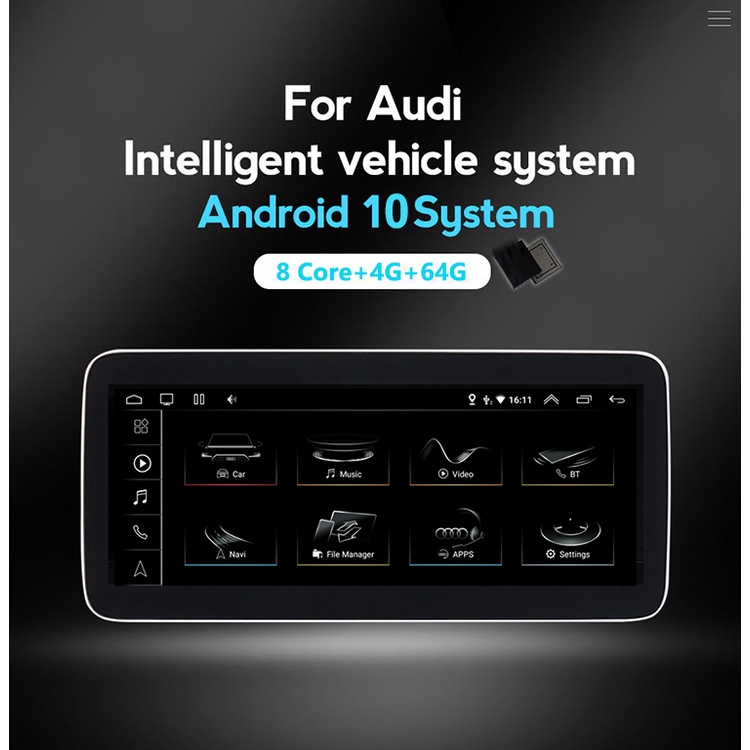AUTOTOP 2 Din Car Radio IPS Screen for Audi A5 Android A4 B8 S4 S5 A4L 2009-2016 BT WIFI Google ...