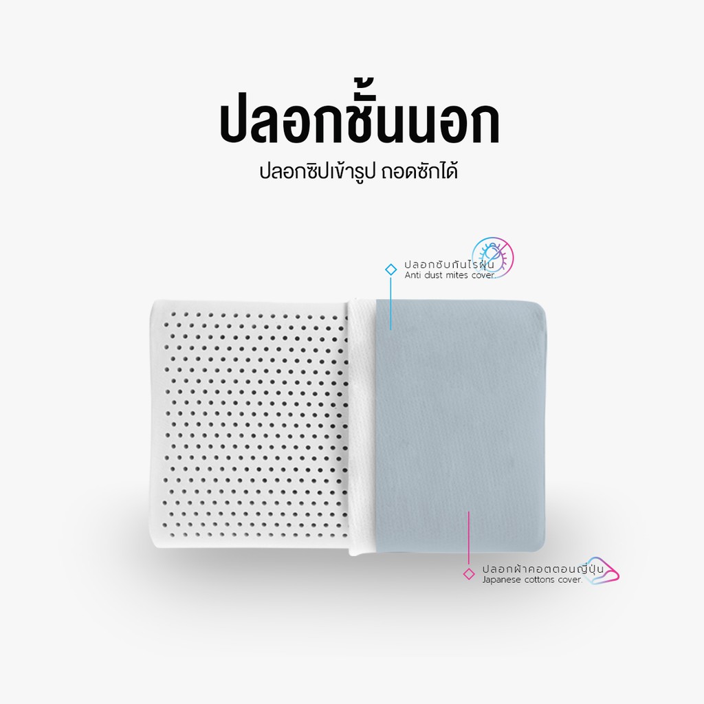 SiamLatex Zen Cover Case ปลอกหมอนยางพารา รุ่น Colorful สำหรับ หมอน ...