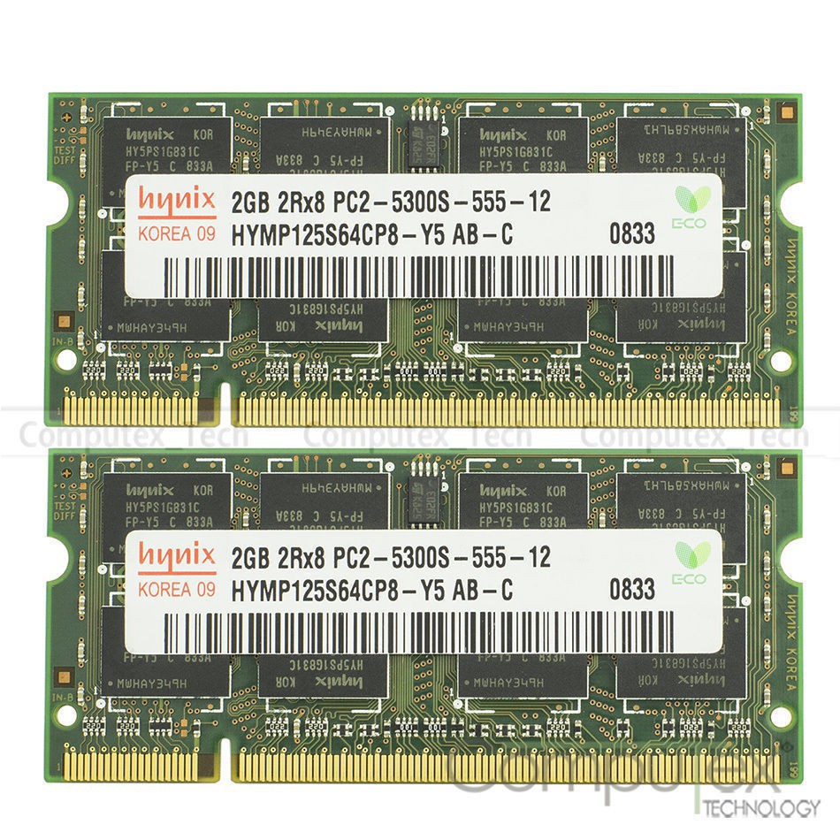 Hynix 4gb 2gbx2 Ddr2 667 667 Mhz Pc2 5300 S Non Ecc Sodimm ความ