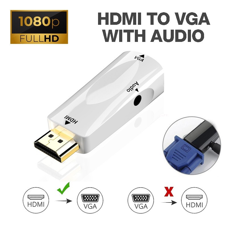 ตัวแปลงสาย HDMI เป็น VGA (F) Audio Converter HDMI TO VGA (F) Audio ...