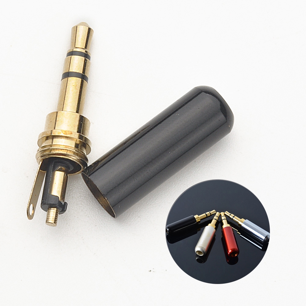 Audio Plugs Copper Gold Plated 3.5mm Male Mini Jack Plug soldering 4 ...