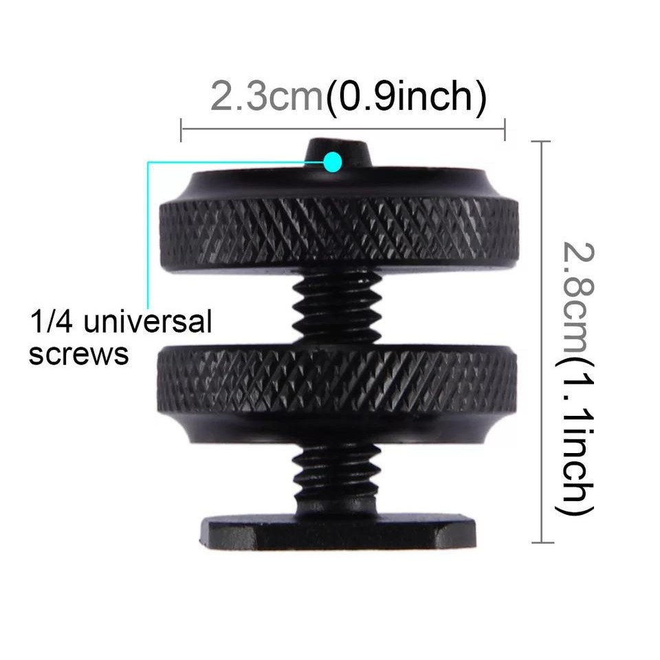 Double Hot shoe connector 14 camera screw hot shoe boots adapter ตัว ...