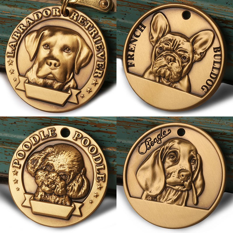 Bronze Dog Brand Identity ตัวอักษรที่กำหนดเอง Labrador Golden Retriever ...