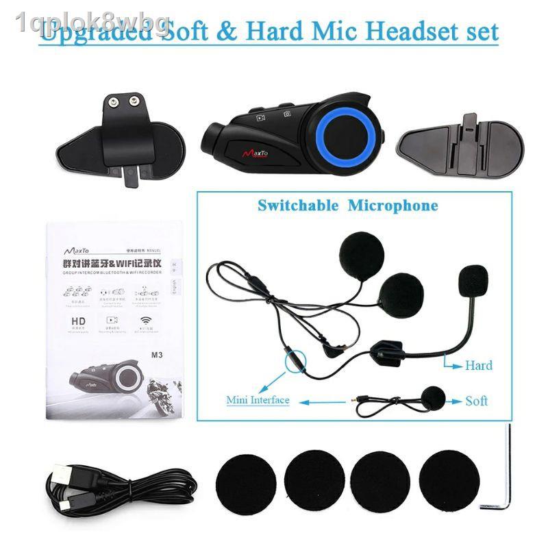 อุปกรณ์ของขวัญ☊บลูทูธติดหมวกกันน็อคมีกล้อง Maxto รุ่น M3 สินค้ารับประกัน 2 ปี By Vimoto Thailand ...