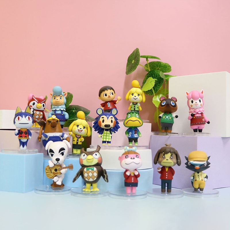 สัตว์จำลอง 16cs Animal Crossing Figures Set Tom Nook Action Figure K.K ...