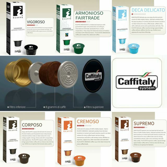 Ecaffe 5 X 20 CAPS D- CAFFITALY SYSTEM - 100 Caps - caffitaly - ThaiPick