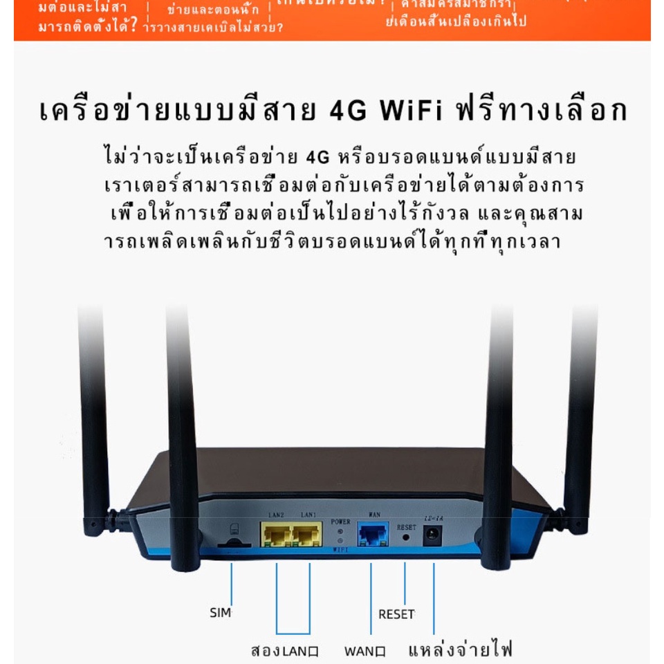 เตรียมจัดส่งประกันเราเตอร์ใส่ซิม 4G ตัวปล่อยสัญญาณ WiFi ทรู AIS DTAC ...