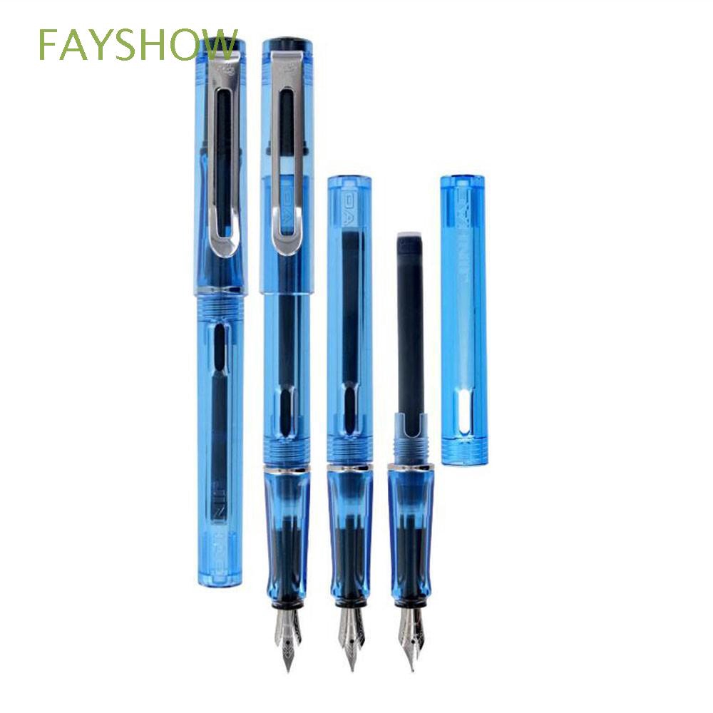 New Portable Durable Transparent Demonstrator Fine Nib Fountain Pens ...