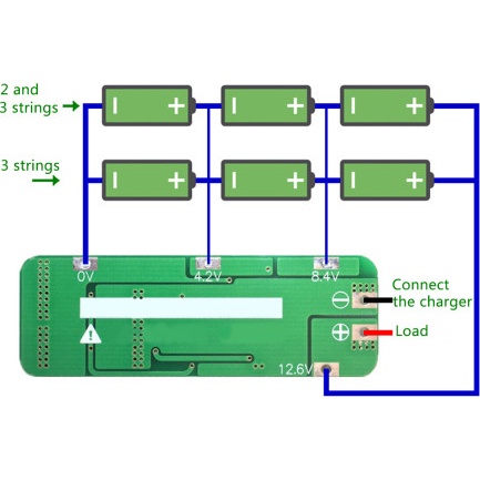 bms 12V 3S 20A 12.6V Li-ion 18650 lithium BMS โมดูลป้องกันแบตเตอรี่ bms ...