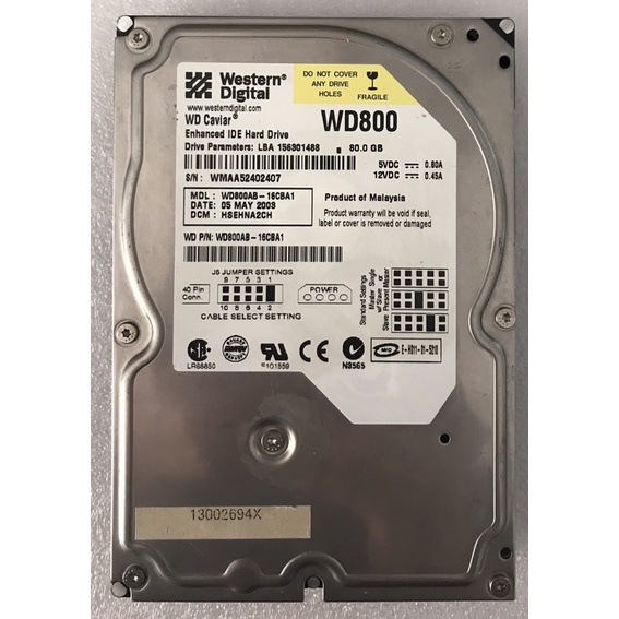 HDD 80GB IDE WD Western Digitalมือ2ไม่สวย - lwc.ja - ThaiPick