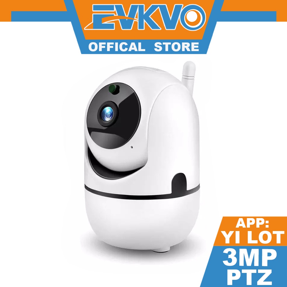 EVKVO - Auto Tracking - YI LOT APP FHD 3MP Rotate WIFI CCTV Camera ...