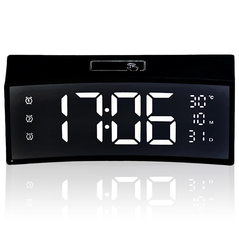 3D Curved Surface Screen Floating Font Smart Mirror Electronic Bedside ...