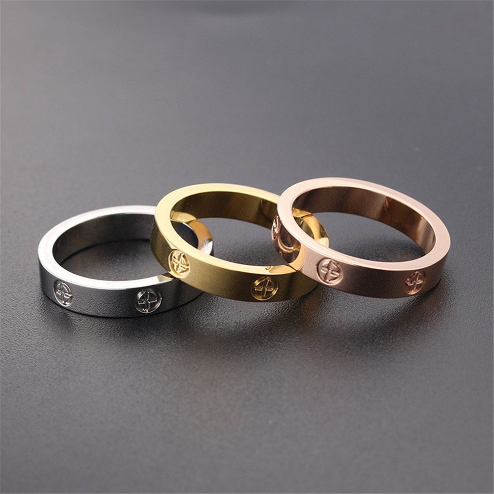 Cross Screw Rings For Women Accessories Stainless Steel Men Jewelry ...