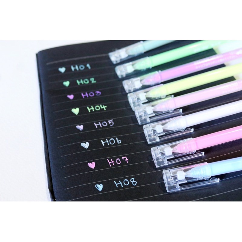 ปากกาเขียนกระดาษสีดำ ขายแยกด้ามค่ะ เลือกสีได้ สีสวยมากค่ะ Shopee Thailand