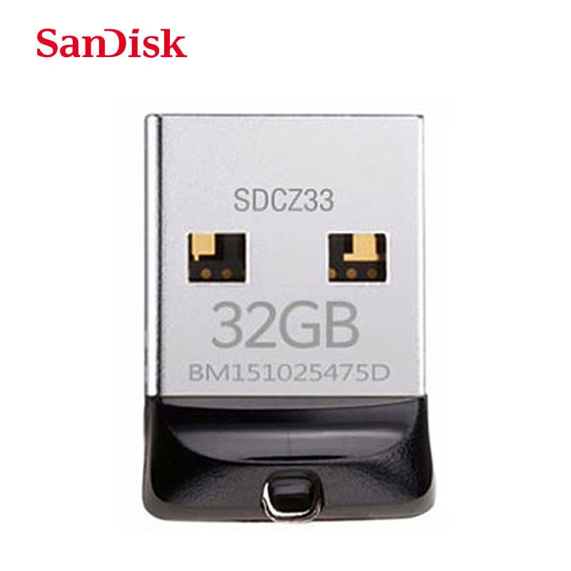 SanDisk USB Flash Drive Cruzer Fit CZ33 64GB 32GB 16GB Super Mini Pen ...