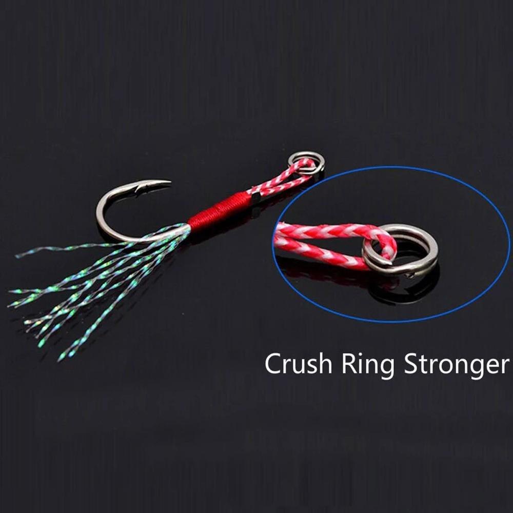 KORYES Fishing Accessories Single Jig Hooks Pesca Fishing Jigging Hook Cast Jigs Assist Hook Sea ...