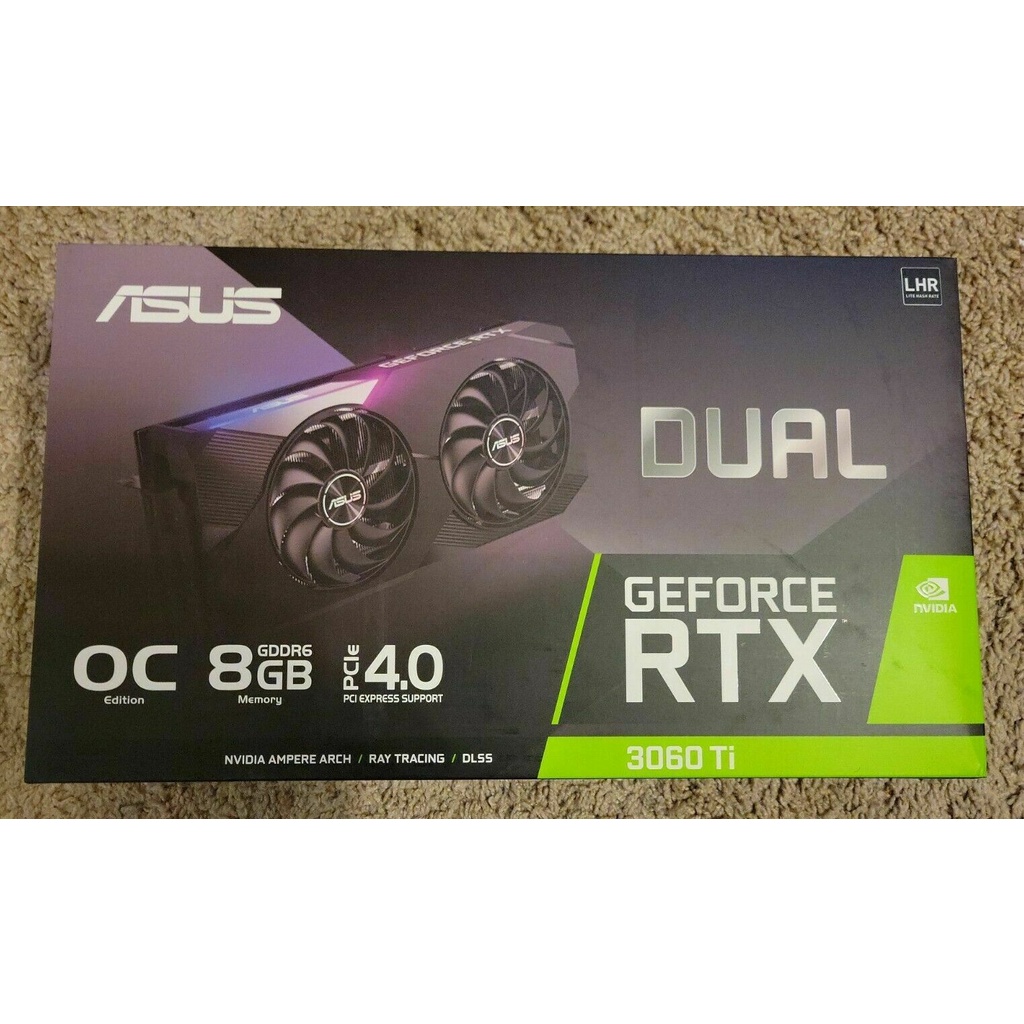 ASUS Dual NVIDIA GeForce RTX 3060 Ti V2 OC Edition Gaming Graphics Card ...