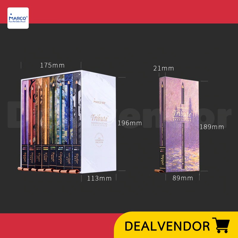 Marco Master Collection ดินสอสีไม้เกรดอาร์ตติส 80 สี รุ่น TRIBUTE ...