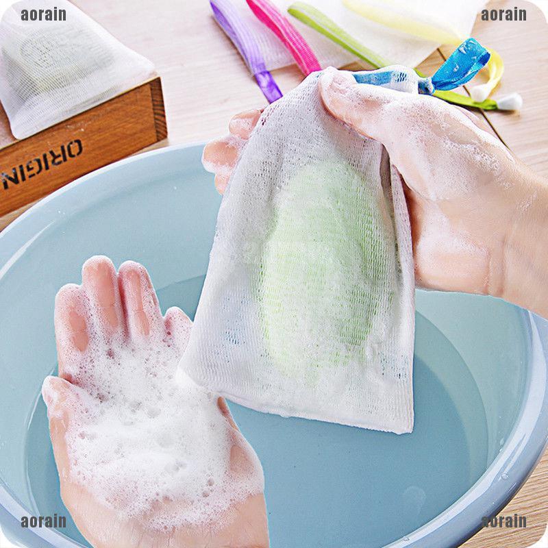 AG 10× Soap Foaming Net Saver Bag Suds Bubble Maker Skin Care Bath Easy ...