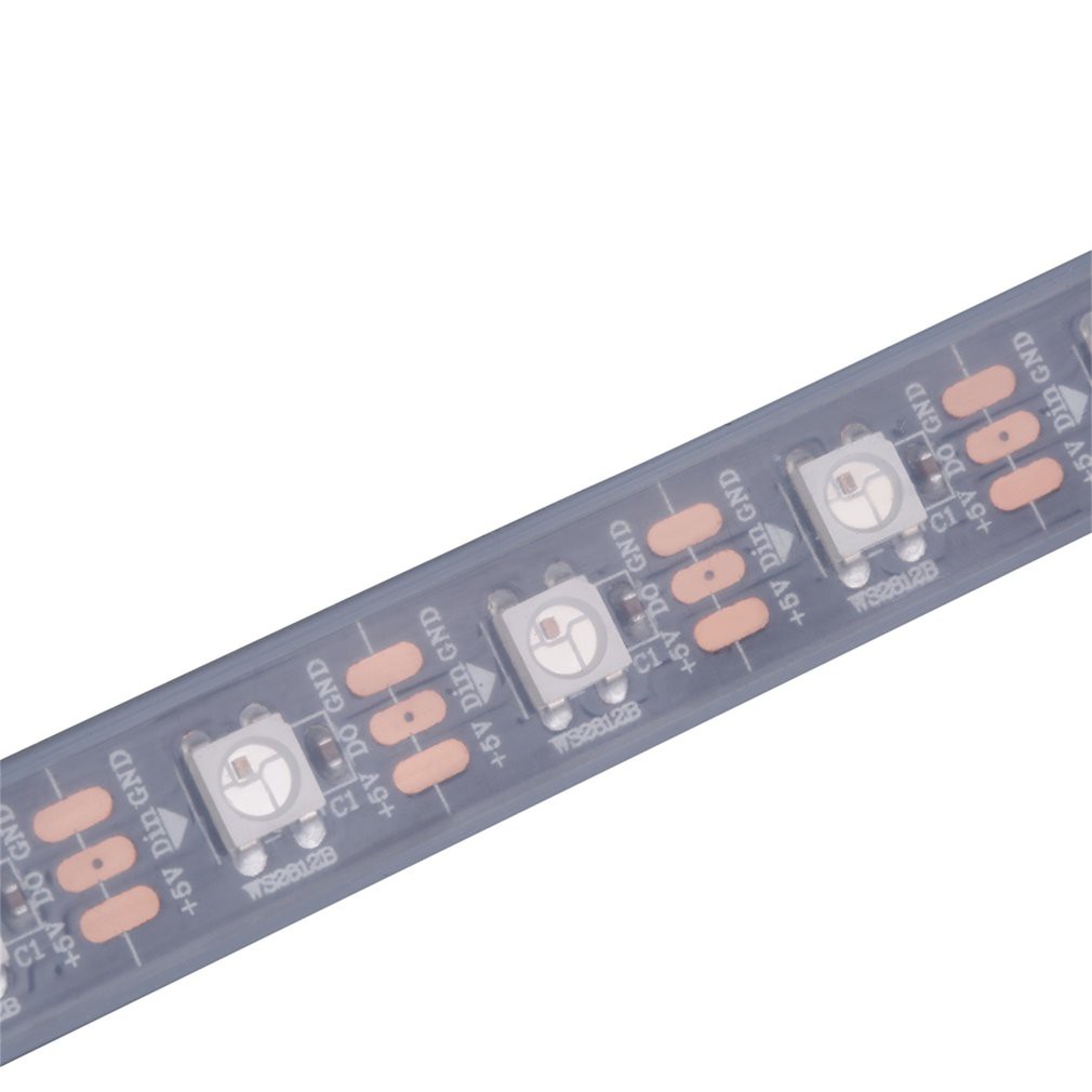 1 M 60 LED WS 2812 B 5050 RGB สายไฟ LED กันน้ำสีดำ - allinone365.th ...