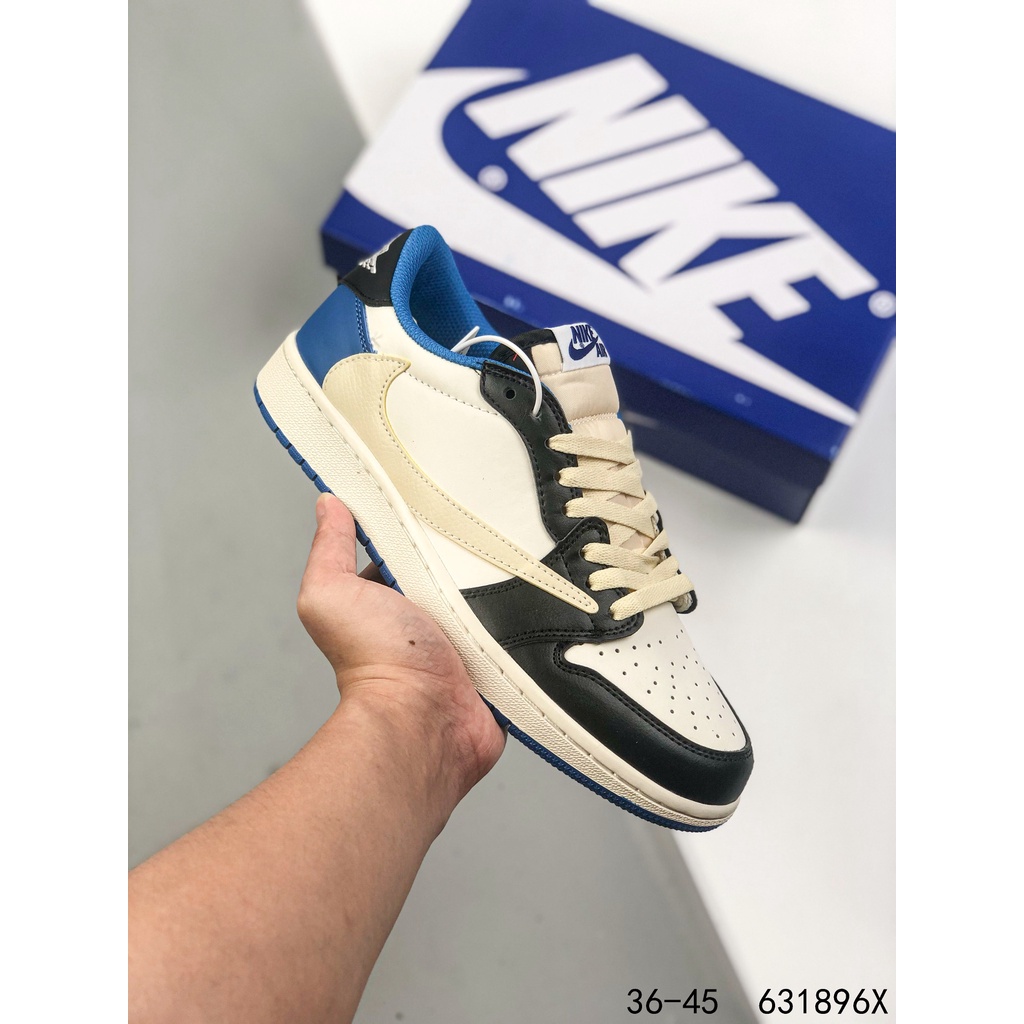 Travis Scott x Fragment Design x Air Jordan 1 Low Blue WhiteBlue Red ...