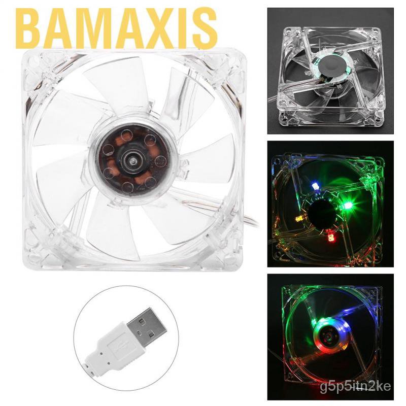 styleBamaxis 8cm USB Colorful Light Transparent Cooling Fan 5V CPU For ...