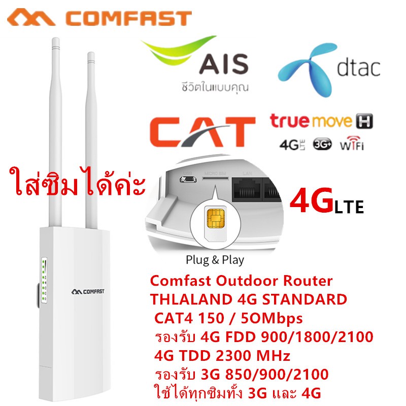 comfast CF-E5 LTE(ใส่ซิมได้ครับ) 4G SIM Card Wireless AP WiFi Router ...