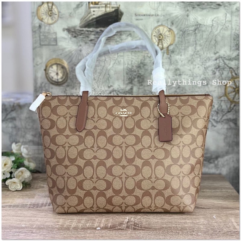 กระเป๋า Coach Signature Zip Top Tote - reallythings_shop - ThaiPick