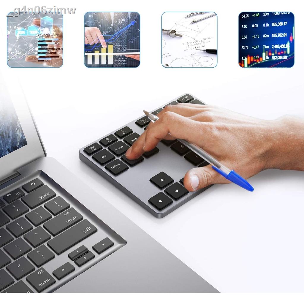 35 - Keys Aluminum Wireless Numeric Keypad Dual System Rechargeable ...