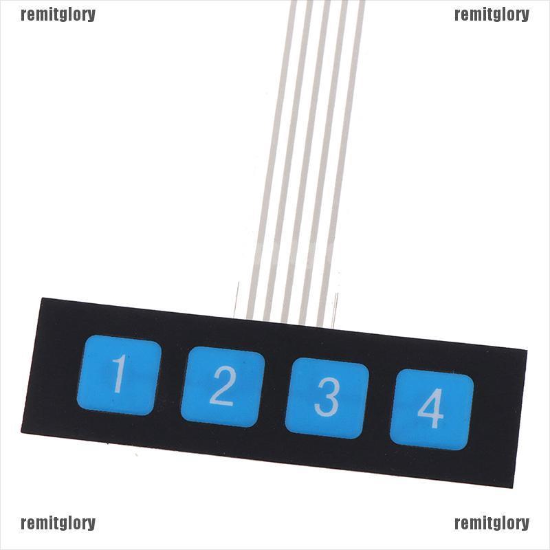 (rem) 5 ชิ้น 1x4 matrix array 4 คีย์เมมเบรนสวิทช์ปุ่มกดแป้นพิมพ์ 4 คีย์ ...