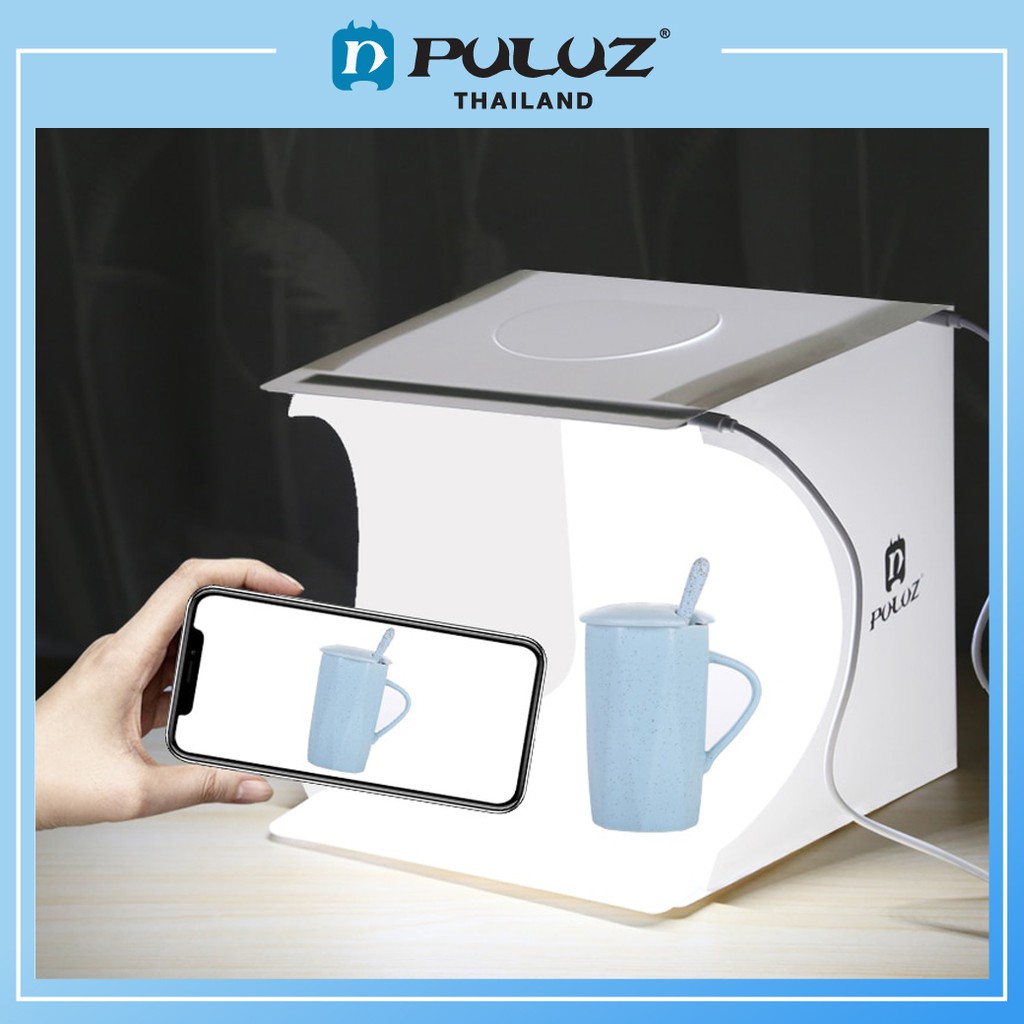 Puluz Light Box (1 LED) ขนาด 20x20 CM Light Room กล่องไฟถ่ายภาพ กล่อง ...