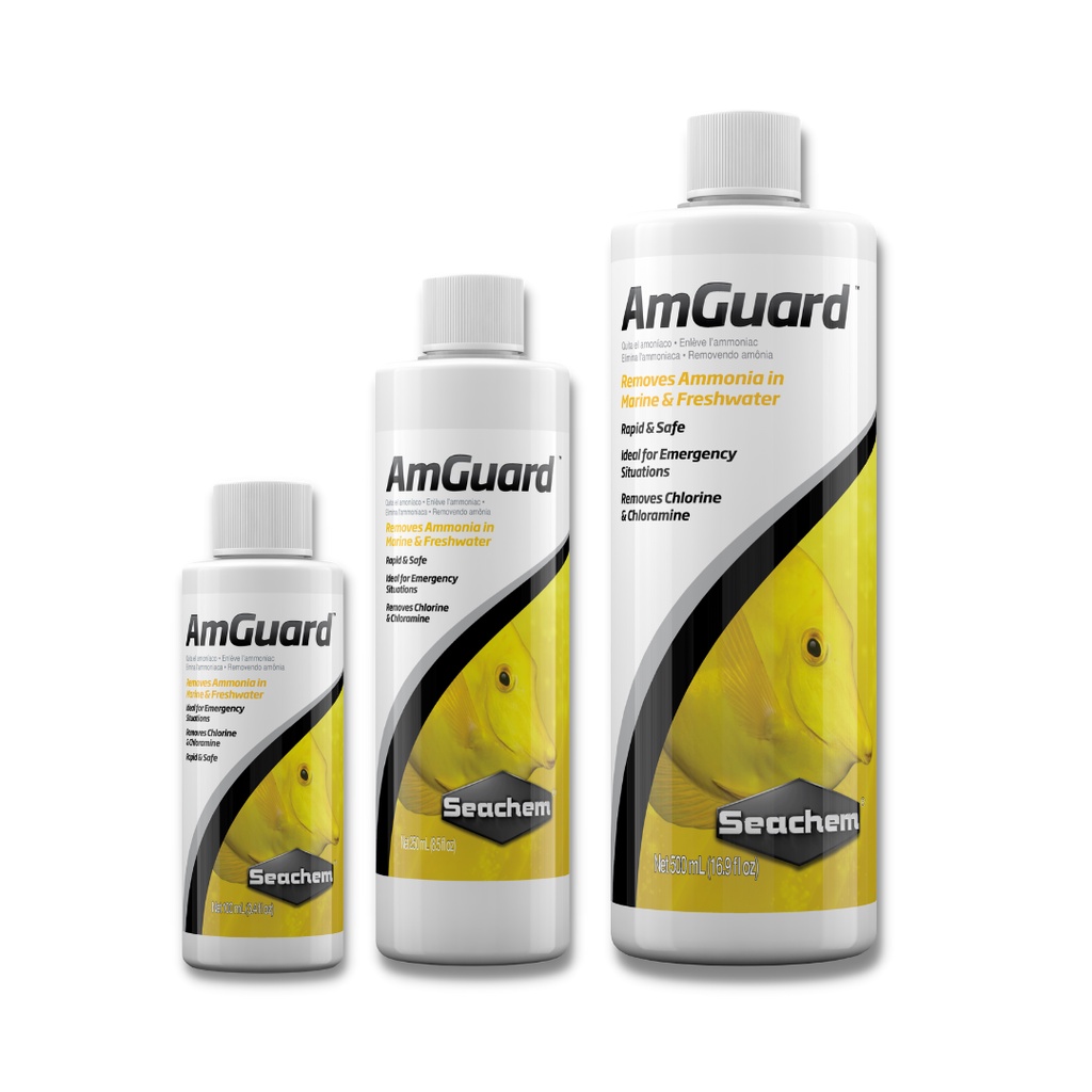 Seachem AmGuard™ Detoxifies ammonia for up to 72 hours 100mL, 250mL ...